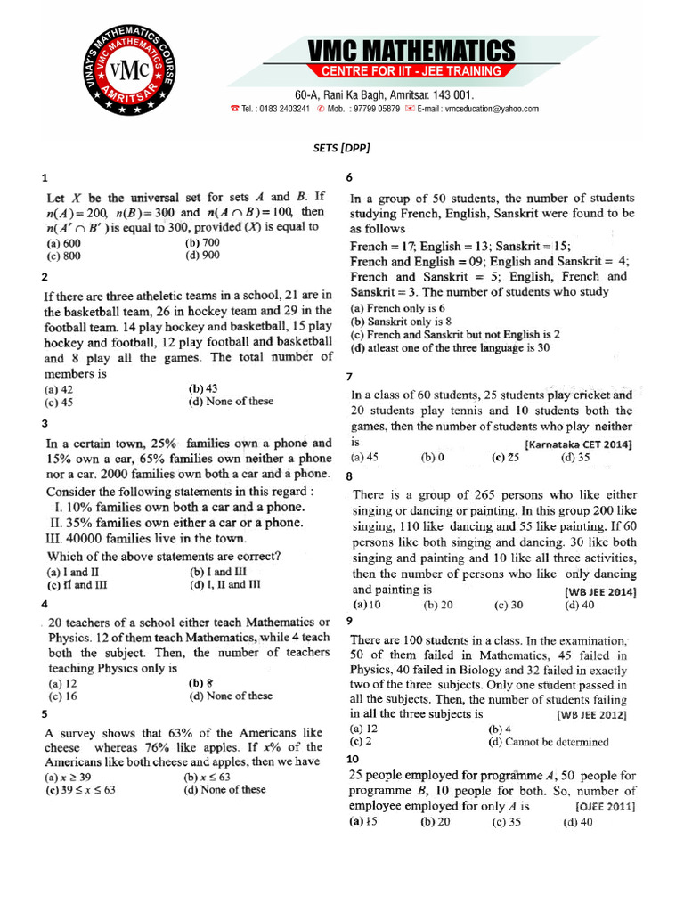 Mathematics 8 Set A | PDF
