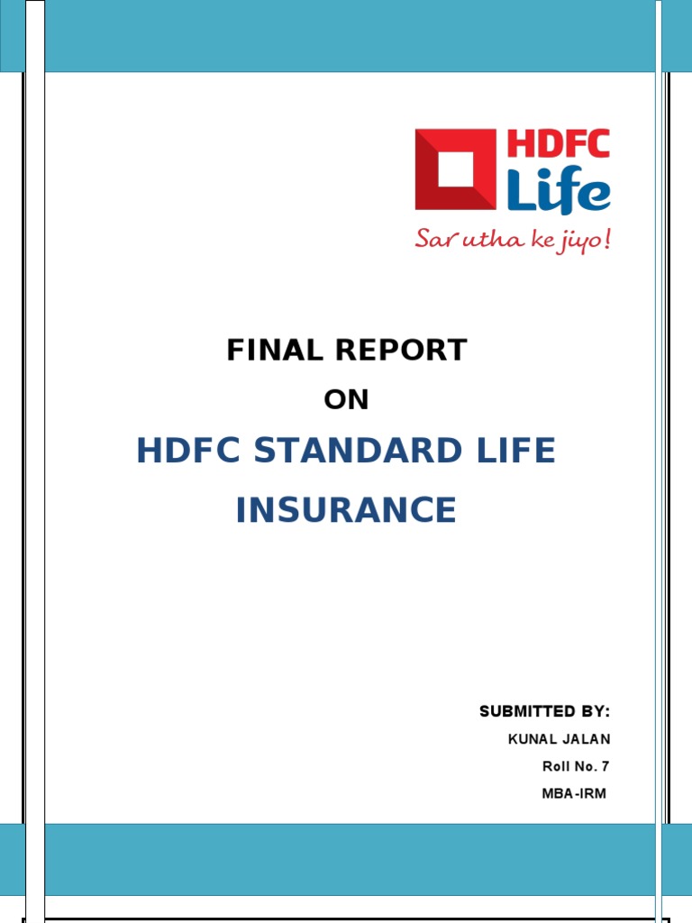 HDFC Life Insurance Report | PDF | Pension | Insurance