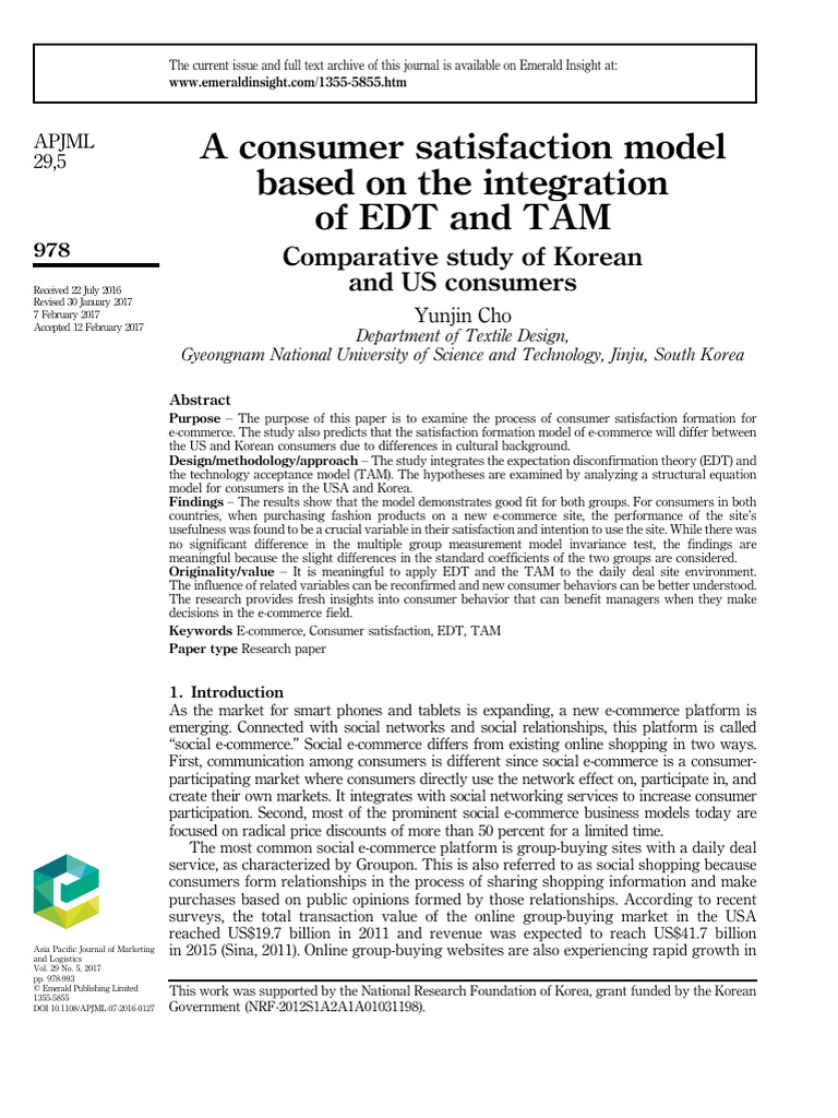 A Consumer Satisfaction Model | PDF | Customer Satisfaction | Consumer ...