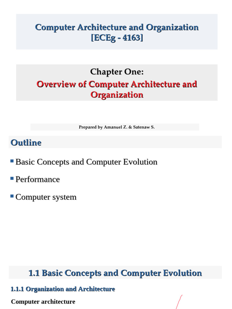 Chapter 1 Computer Architecture and Organization | PDF | Central ...