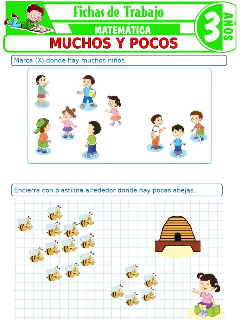 Muchos y Pocos para Ninos de 3 Anos | PDF