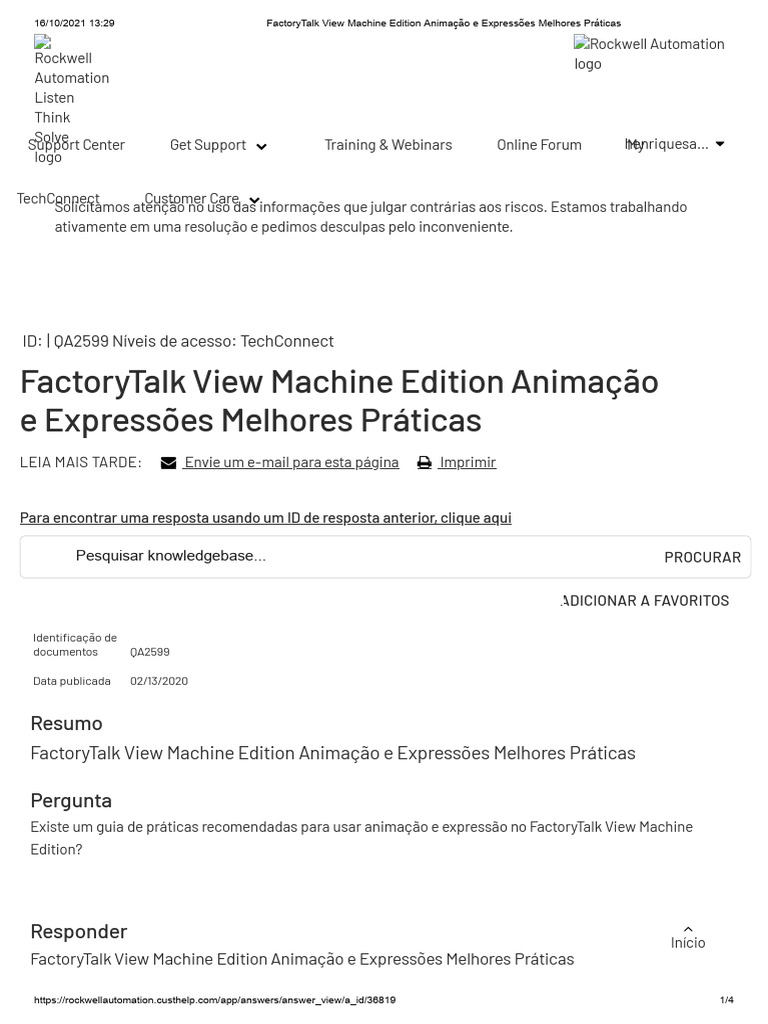 FactoryTalk View Machine Edition Animation and Expression Best ...