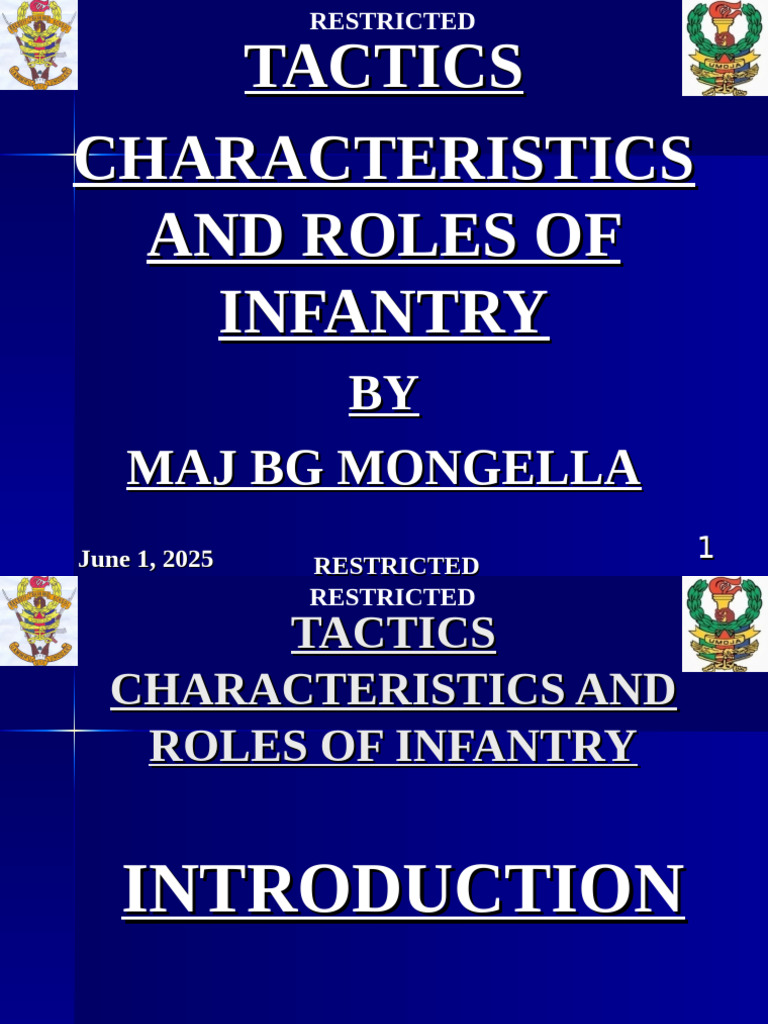 Infantry Characteristics and Roles | PDF | Infantry | Military Tactics