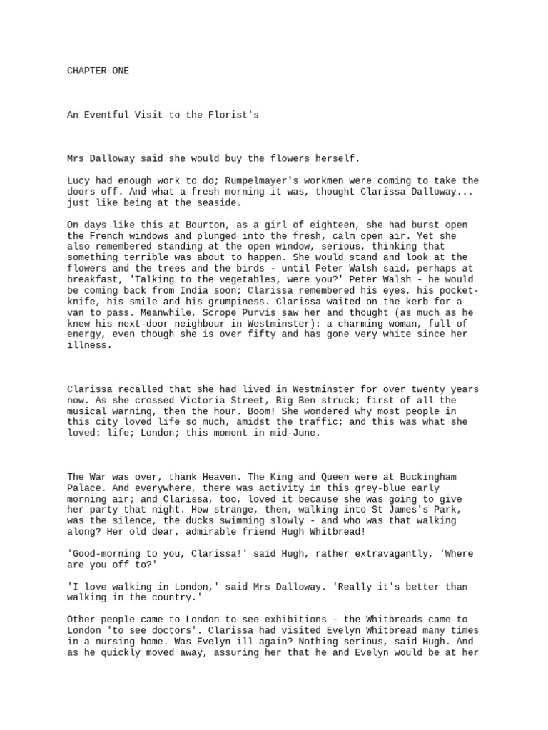Mrs Dalloway-Virginia Woolf | PDF | Mrs Dalloway
