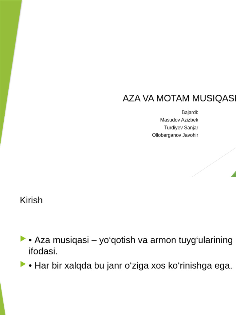 111 Aza Va Motam Musiqasi | PDF