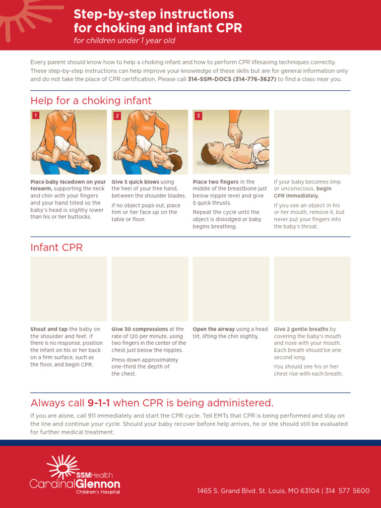 Safety Program Cpr Choking Instructions | PDF | Cardiopulmonary Resuscitation | Medical Emergencies