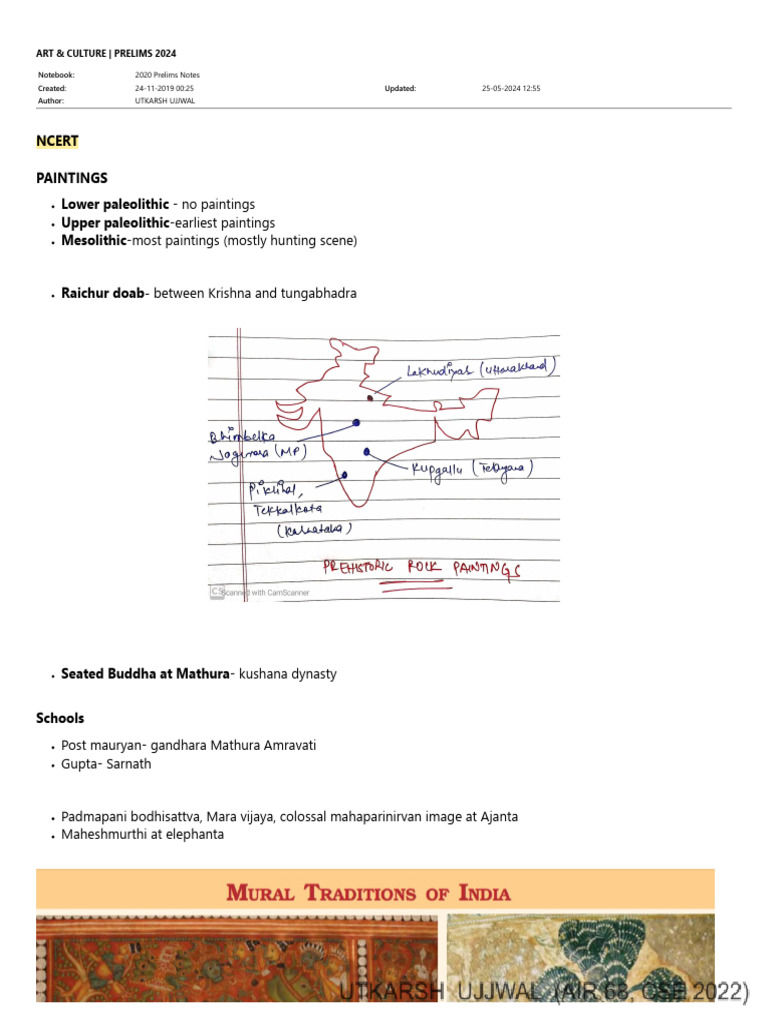 Art & Culture_Prelims 2024_Utkarsh Ujjwal | PDF