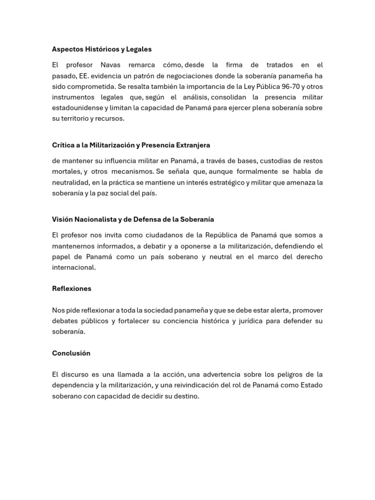 Analisis Del Prof. Luis Navas Rechaza | PDF