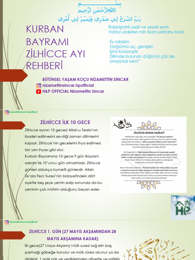 Kurban Bayrami Ki̇tapçiği | PDF