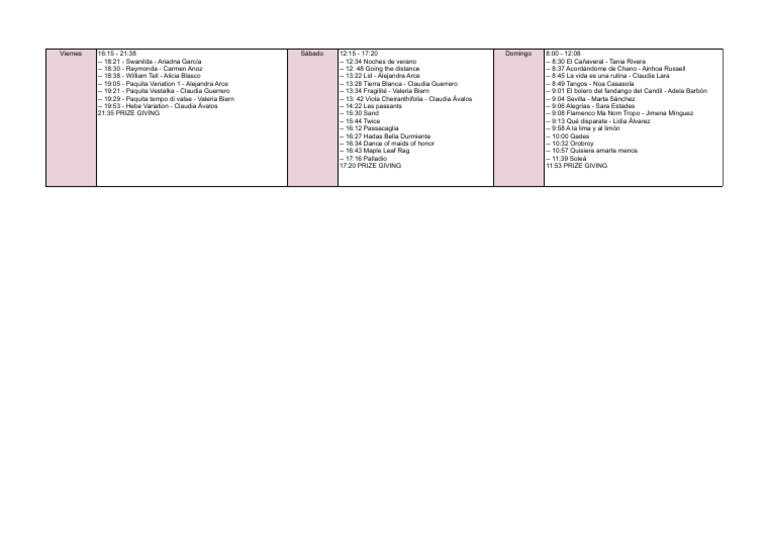 Horarios GDO Final | PDF