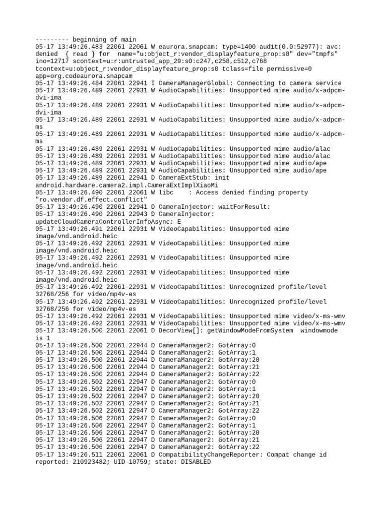 Log Cat 1747478966435 | PDF | Codec | Software