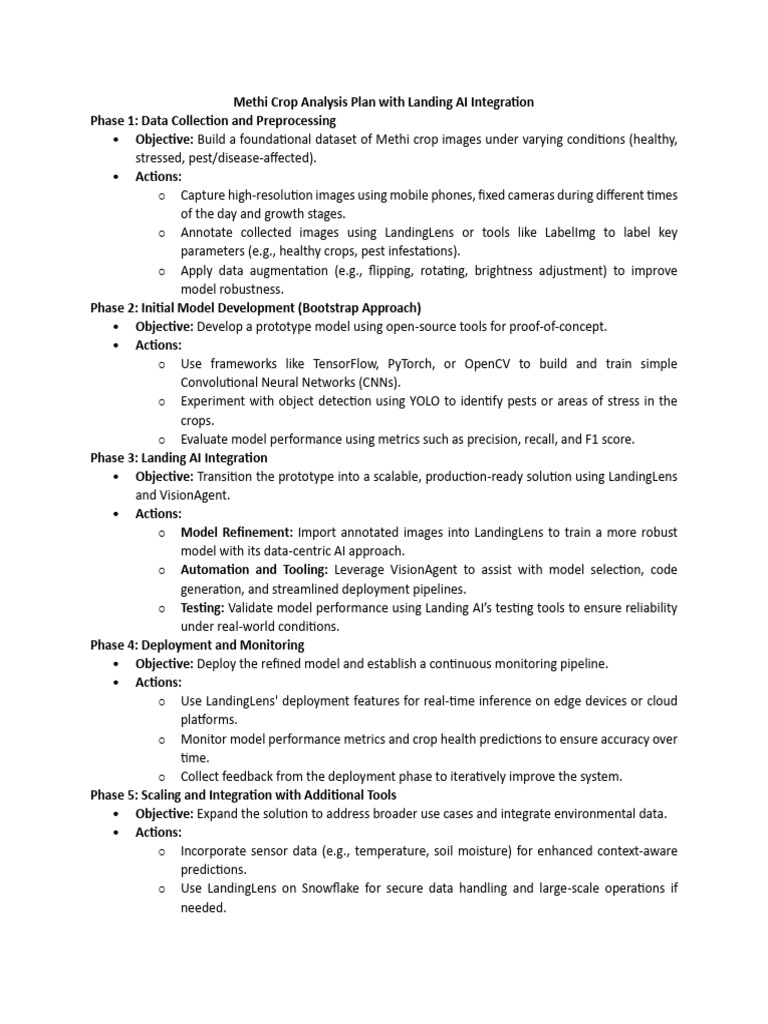Methi Crop Analysis Plan - Abdul Moiz | PDF | Artificial Intelligence | Intelligence (AI ...