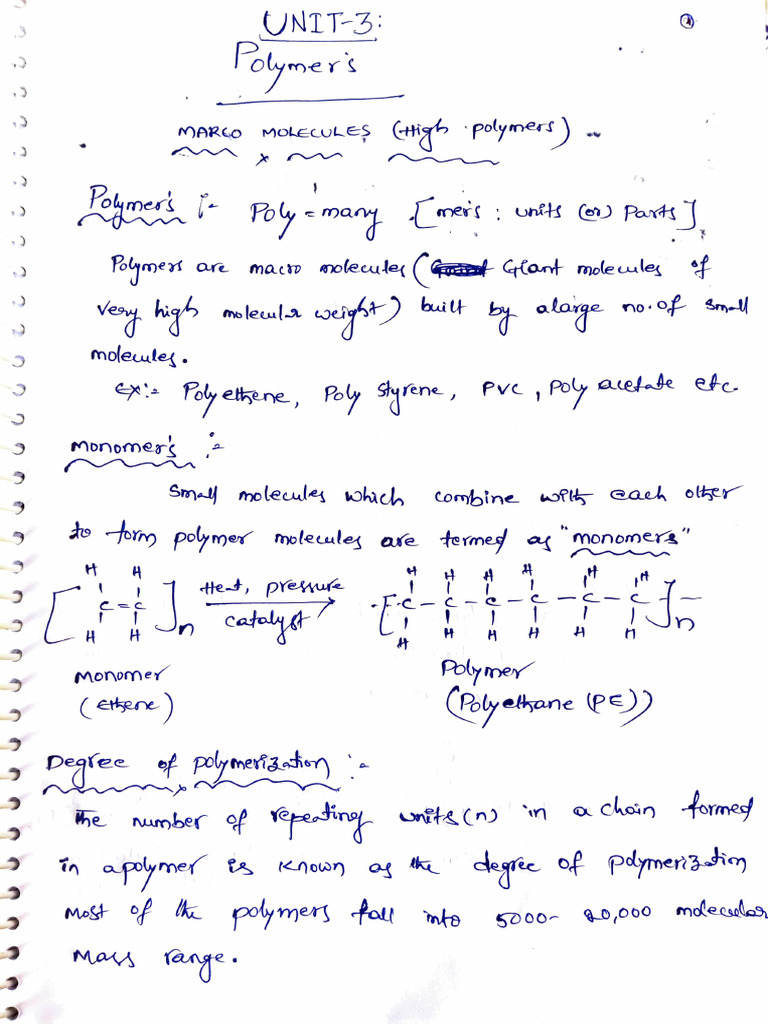Unit-III Polymers | PDF