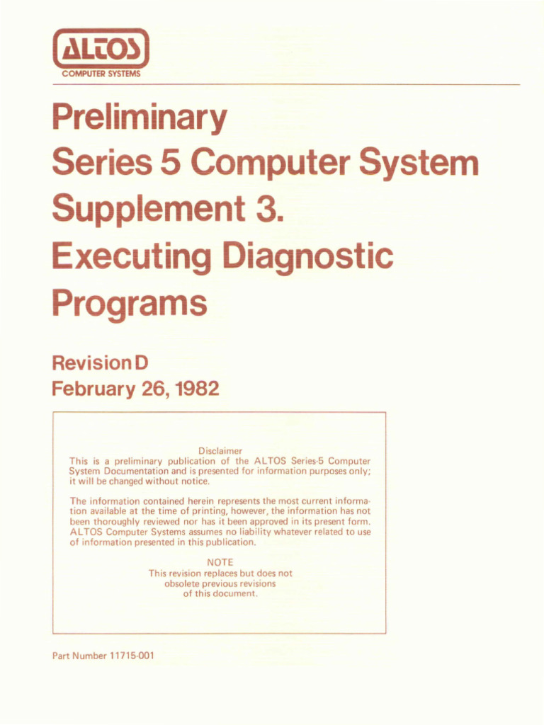 11715-001 Series 5 Supplement 3 Feb82 | PDF | Floppy Disk | Booting