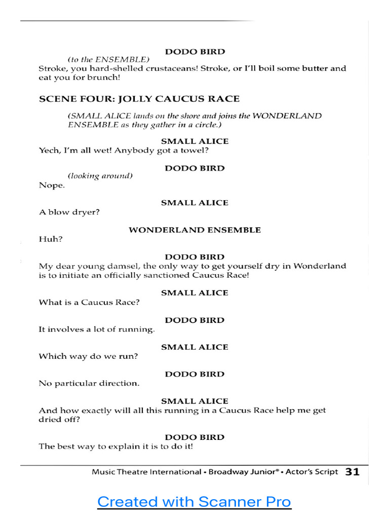 Sheet Music - The Caucus Race | PDF | Alice's Adventures In Wonderland