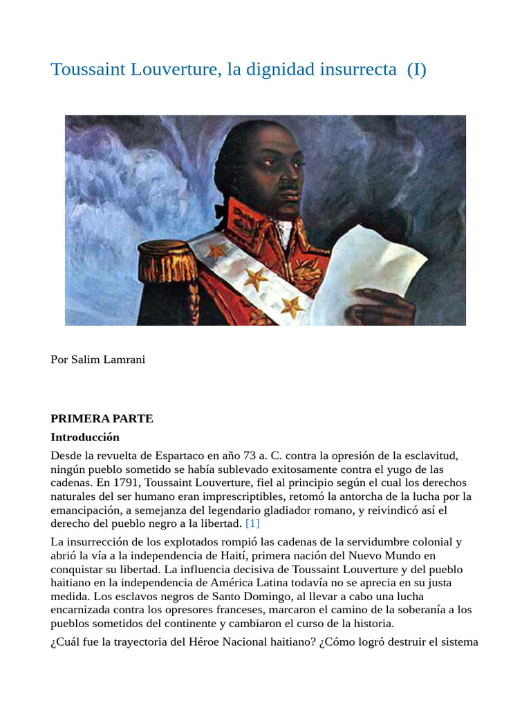 Toussaint Louverture: Héroe de Haití | PDF | Napoleón
