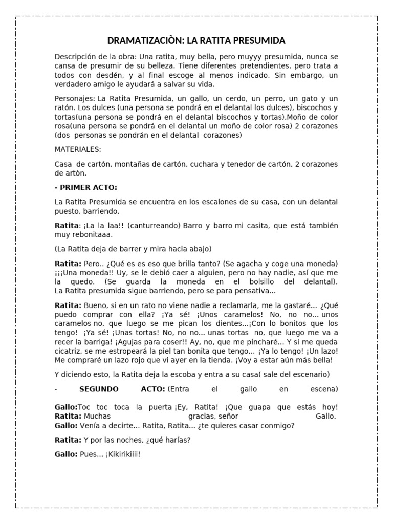 La Ratita Presumida | PDF