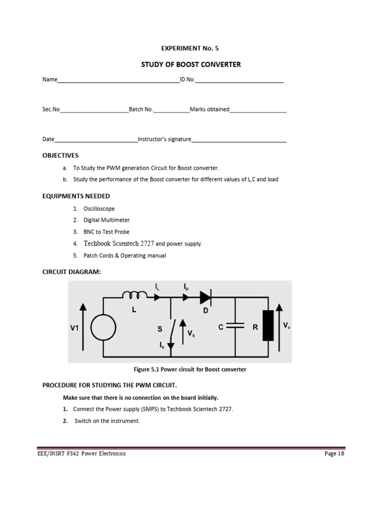Boost Converter PWM Study Guide | PDF | Power Electronics | Power Supply
