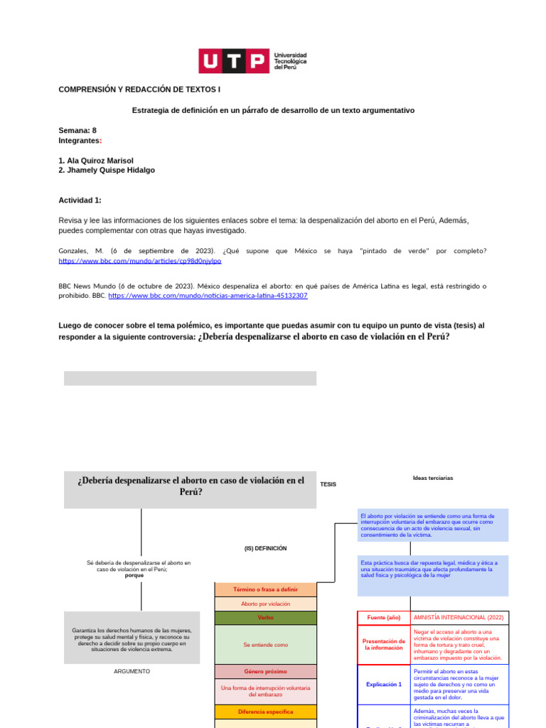 TS8 - Tema1 - Aplicando La Estrageia de Definicion | PDF | Violación ...