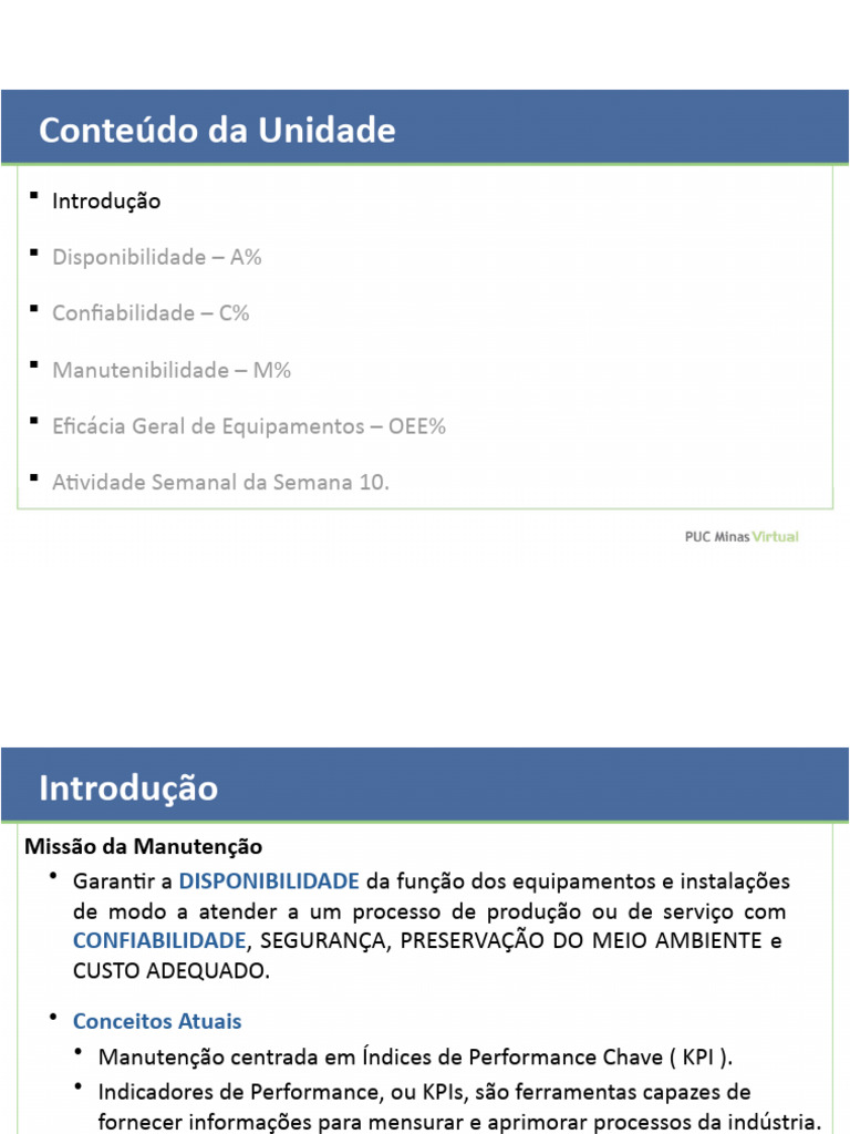 KPIs de Manutenção: Desempenho e Análise | PDF | Indicador de ...