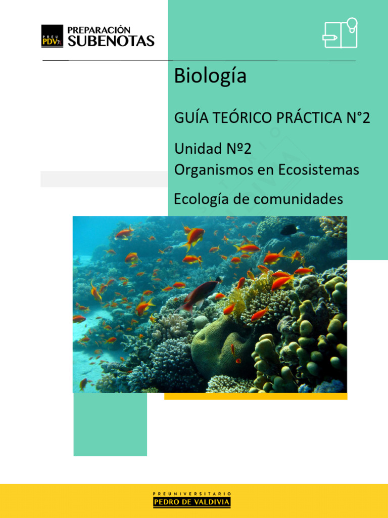 Biología: Guía Teórico Práctica N°2 Unidad Nº2 Organismos en Ecosistemas | PDF | Ecología ...