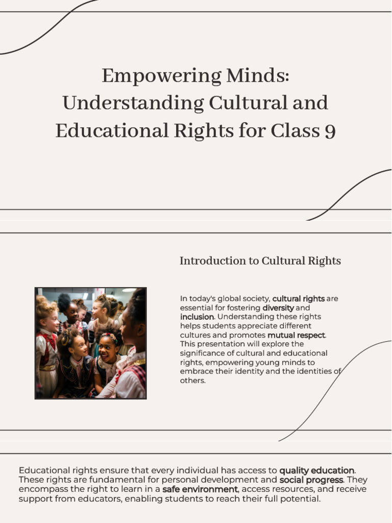 Slidesgo Empowering Minds Understanding Cultural and Educational Rights ...