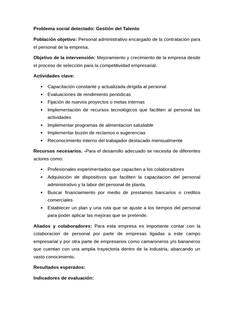 Problema Social Detectado | PDF
