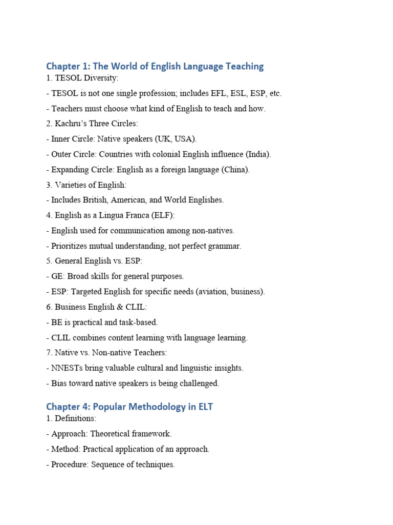 Ch1-4 (ELT) - 250602 - 001500 | PDF | English As A Second Or Foreign ...