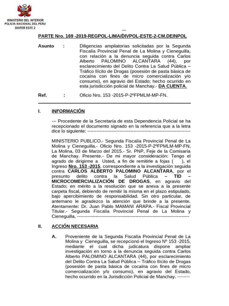 Dil. Ampl. - Tid Chicho (153-15)2 | PDF | Justicia penal | Crimen y violencia