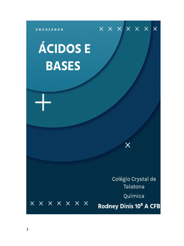TRABALHO DE QUÍMICA RODNEY DINIS 10ª | PDF | Ácido | Ph