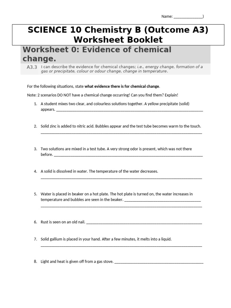 Science 10 Chemistry B Worksheet Package TRIFAN Sept 18 2023 2114 2 ...