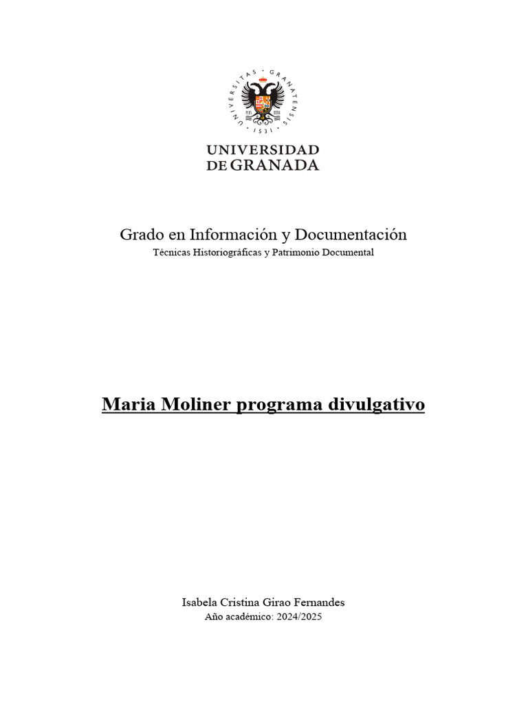 Monografia Maria Moliner | PDF