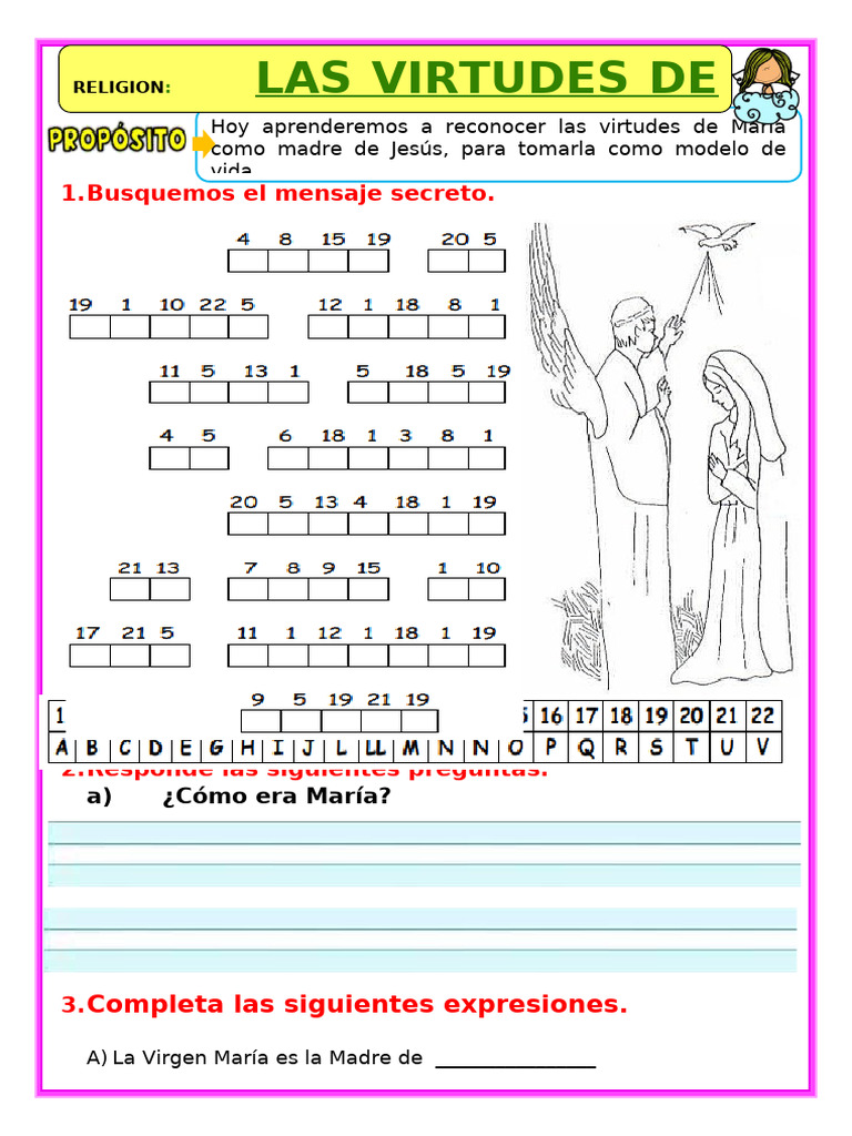Ficha Rel 06 Mayo Las Virtudes de María | PDF