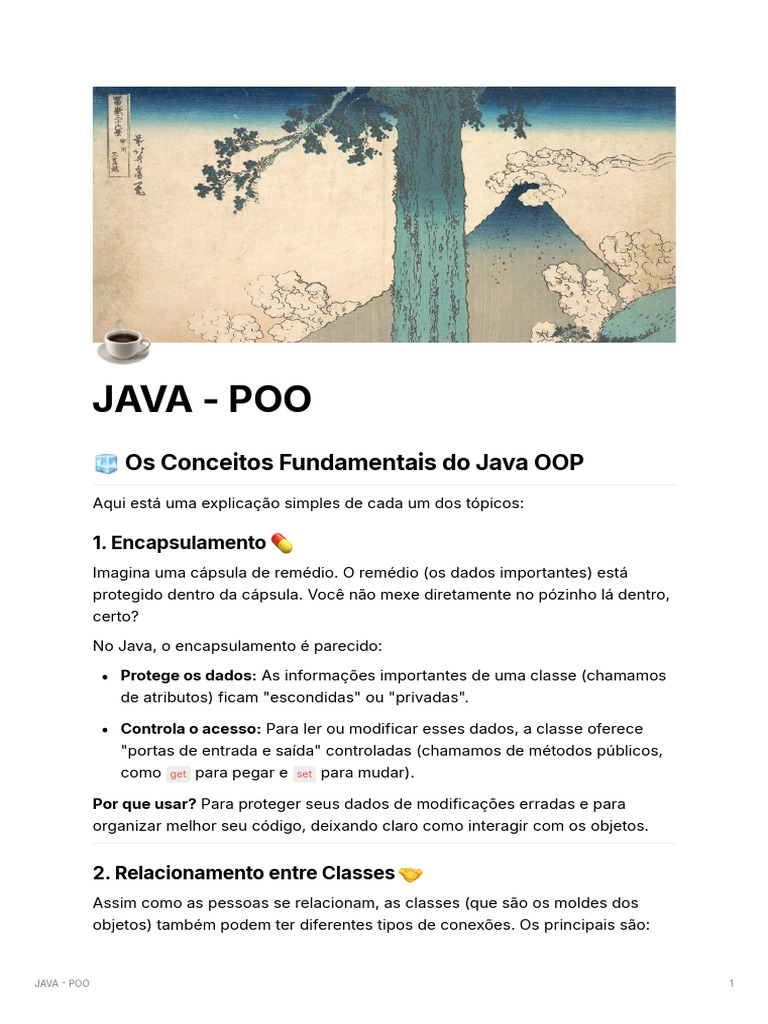 Fundamentos de POO em Java | PDF | Classe (programação de computadores ...