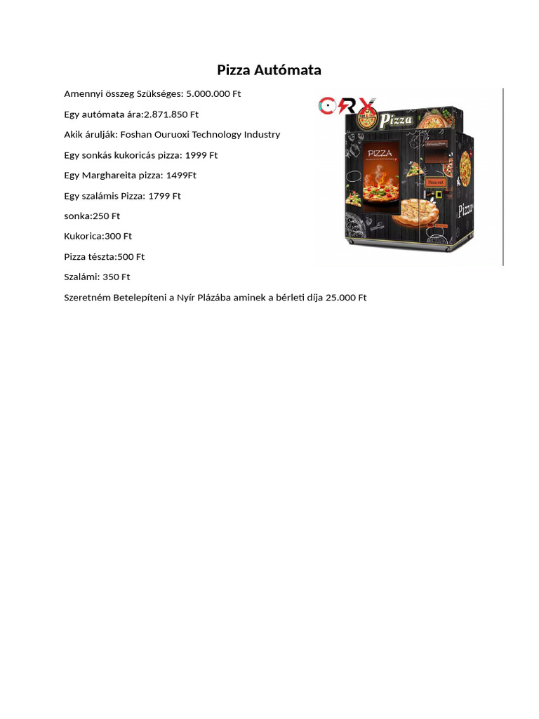 Pizza Autómata | PDF