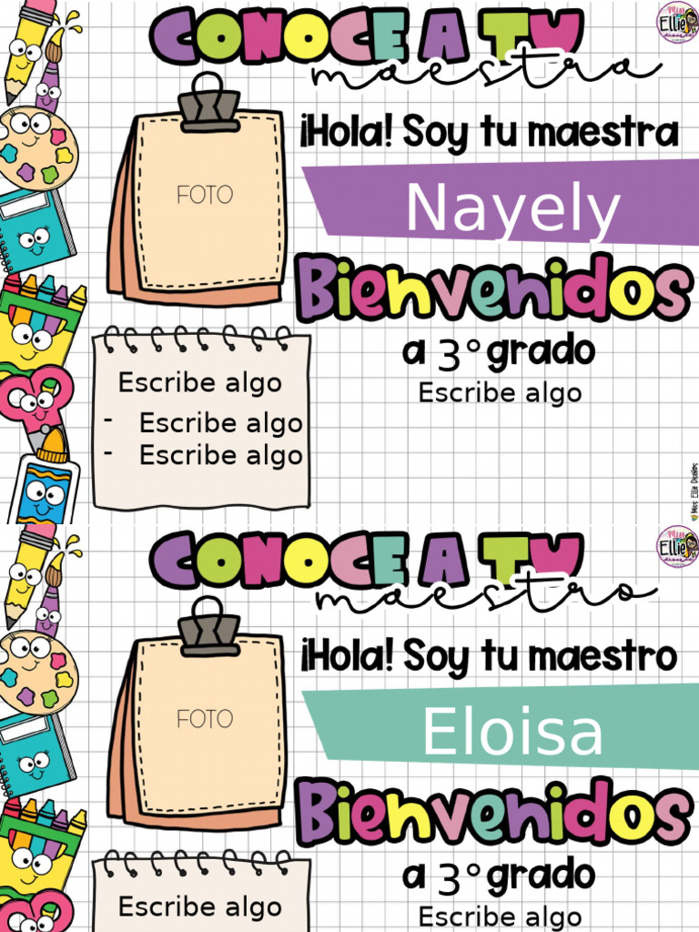 Conoce A Tu Maestra o Maestro Editable | PDF