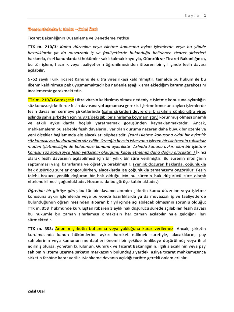 Ticaret Hukuku 8 | PDF