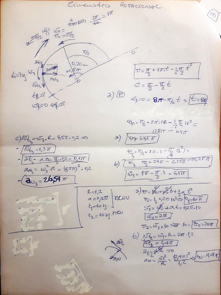 Cinemática Rotacional | PDF