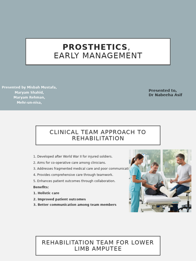 Prosthetic Presentation.. | PDF | Amputation | Prosthesis