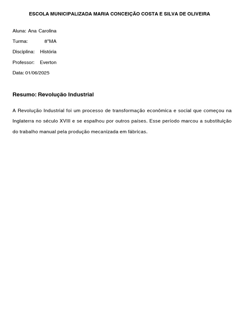 Resumo Revolucao Industria - PDF 20250601 142055 0000 | PDF