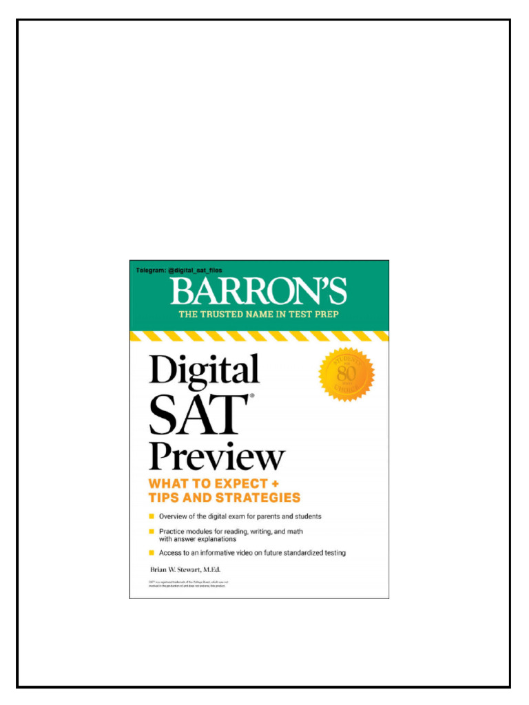 Digital Sat Preview What To Expect Tips and Strategies Brian W Stewart ...
