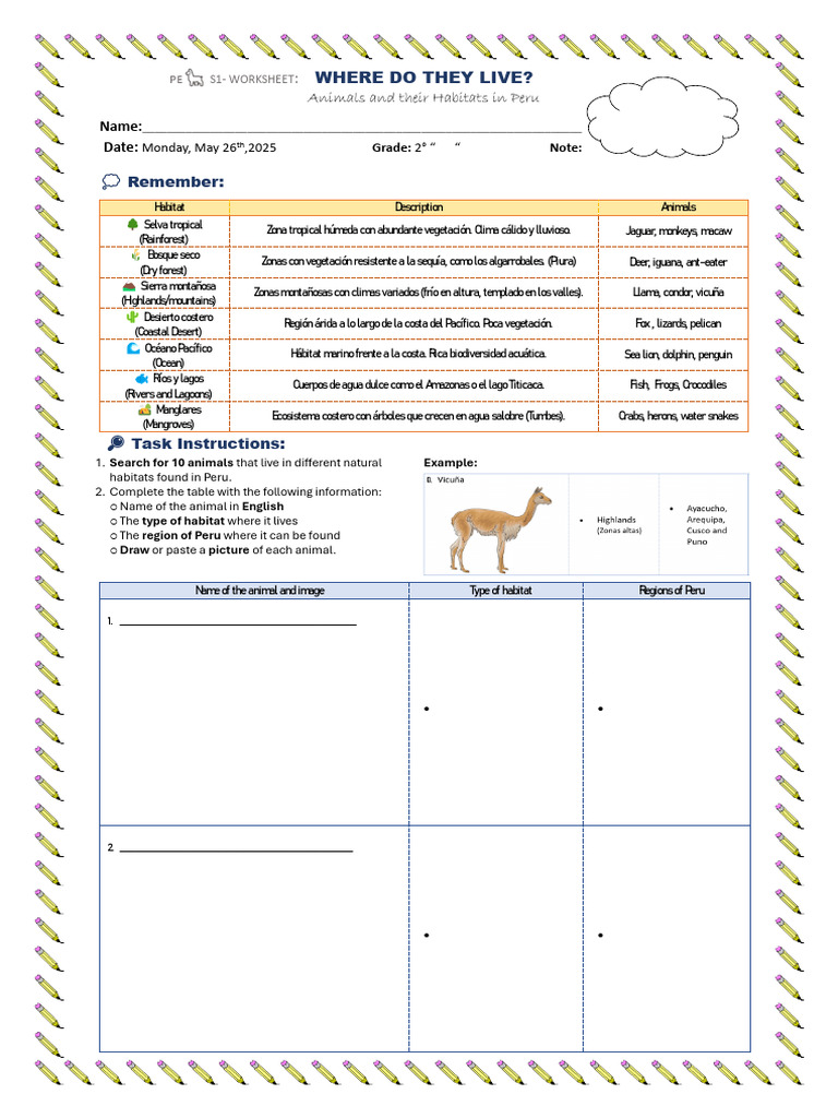 s1 - Worksheet - Where Do You Live | PDF | Ciencia medioambiental ...