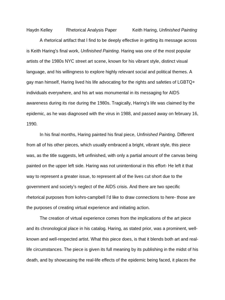 Rhetorical Analysis Paper and Presentation s25 | PDF | Pandemic