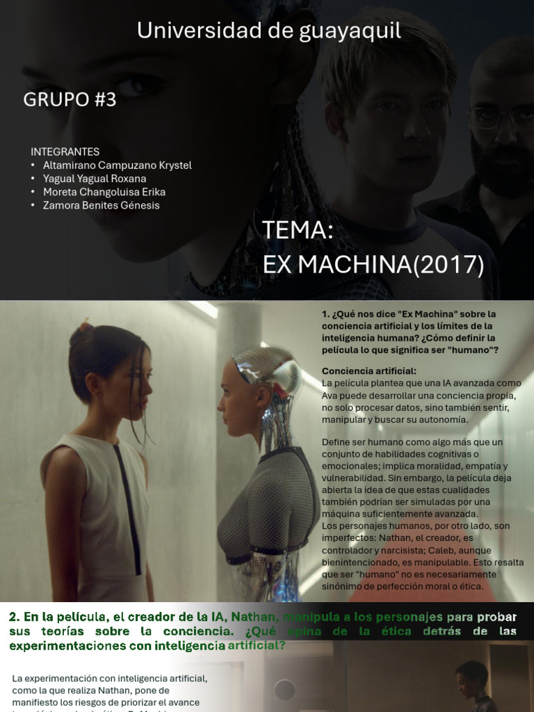 Grupo 3 Ex Machina | PDF | Inteligencia artificial | Inteligencia (IA ...