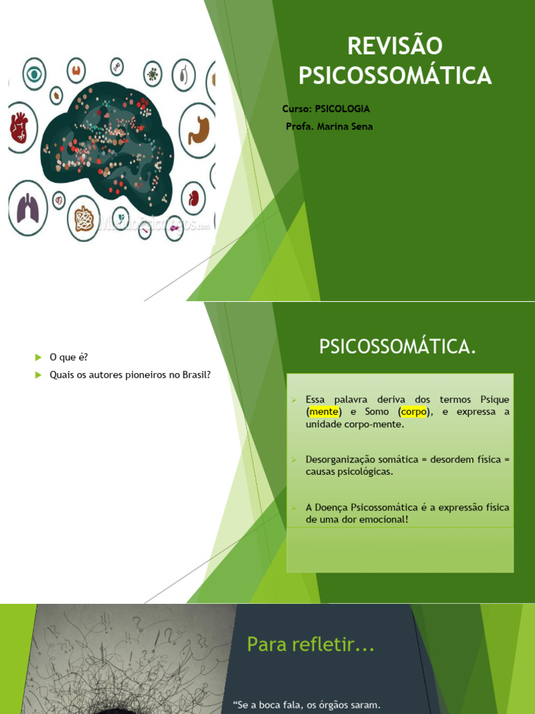 Psicossomática: História e Abordagens | PDF | Medicina Psicossomática ...