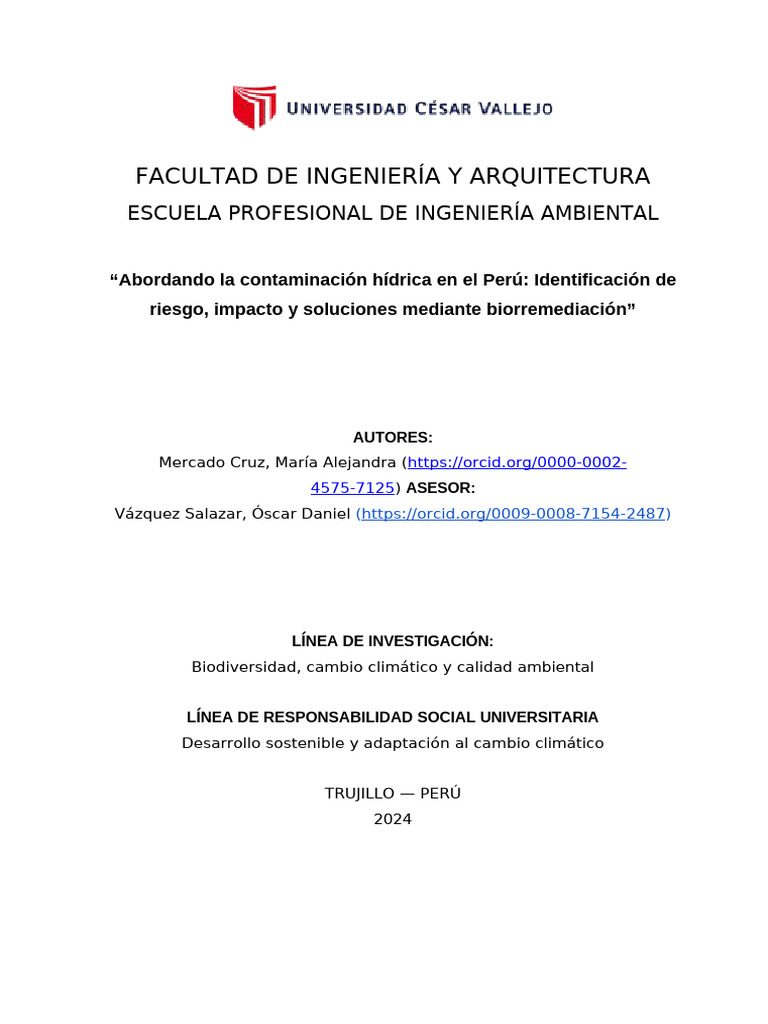 Prueba de Logro Final - Mercado Cruz Alejandra | PDF | Agua | Contaminación