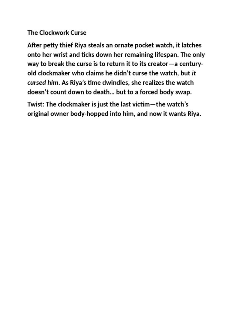 The Clockwork Curse | PDF