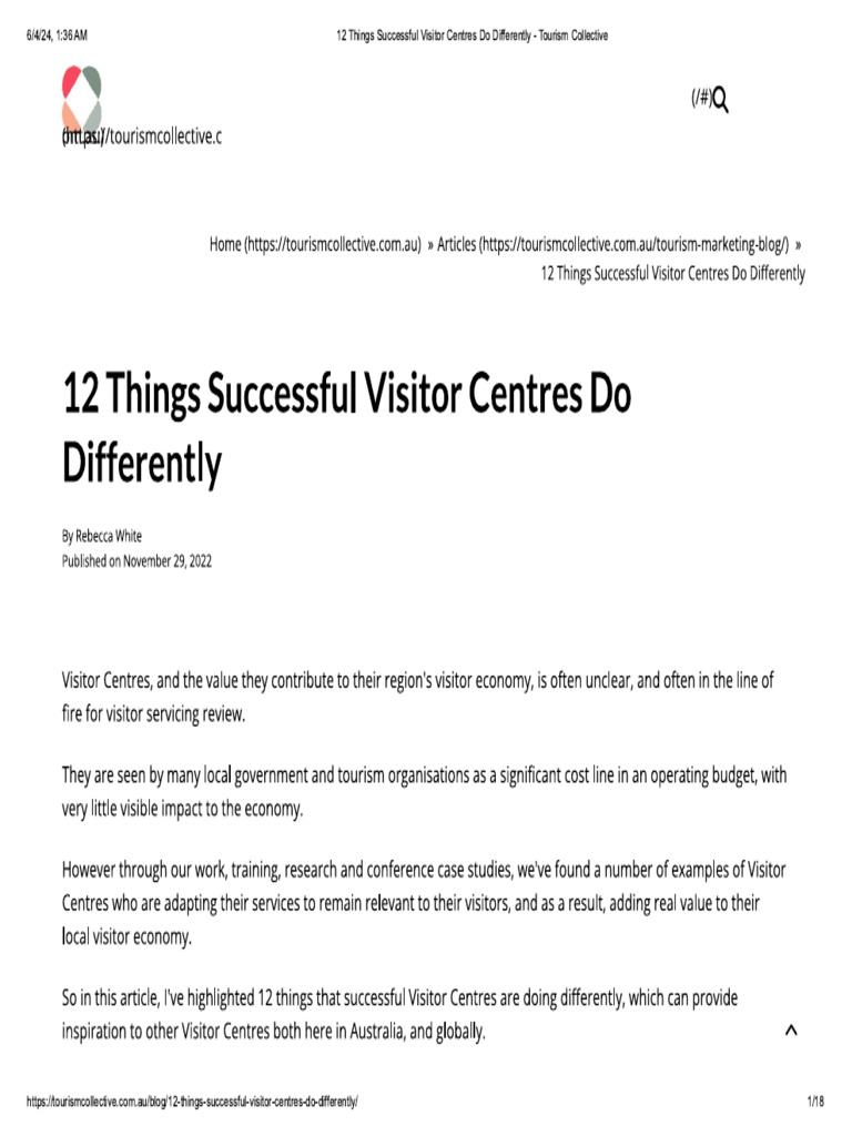 12 Things Successful Visitor Centres Do Differently - Tourism ...