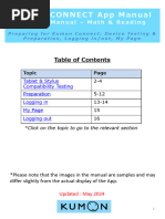 Kumon Connect Checklist | PDF | Password | Tablet Computer