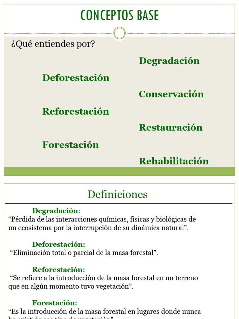 1 Conceptos - Restauración Reserva | PDF | Ecosistema | Los bosques